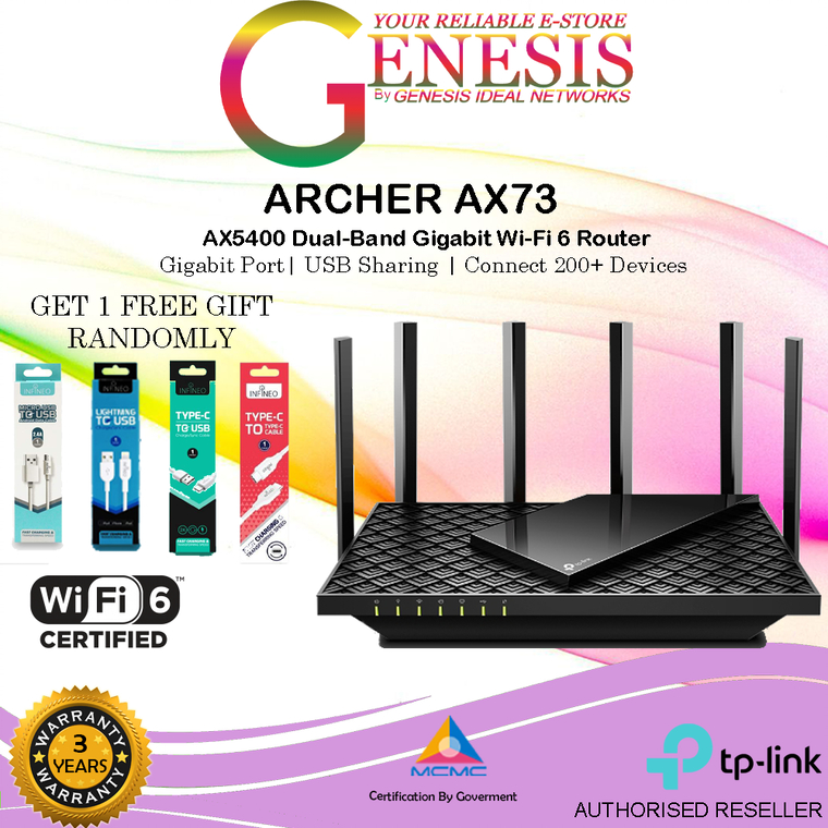 [ WI-FI 6 AX5400 ROUTER ] TP-LINK ARCHER AX73/ ARCHER AX72 AX5400 DUAL ...