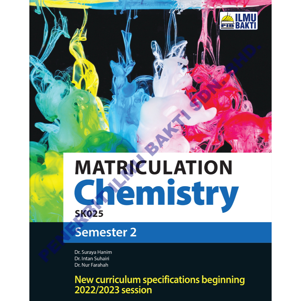 Matriculation Chemistry SK025 Semester 2 (Service) Session 2022/2023 ...