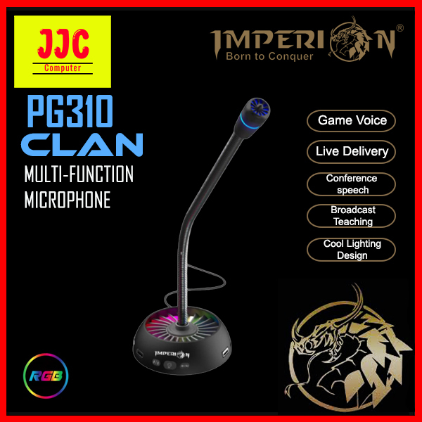 IMPERION PG-310 CLAN | RGB USB POWERED MIC | Shopee Singapore