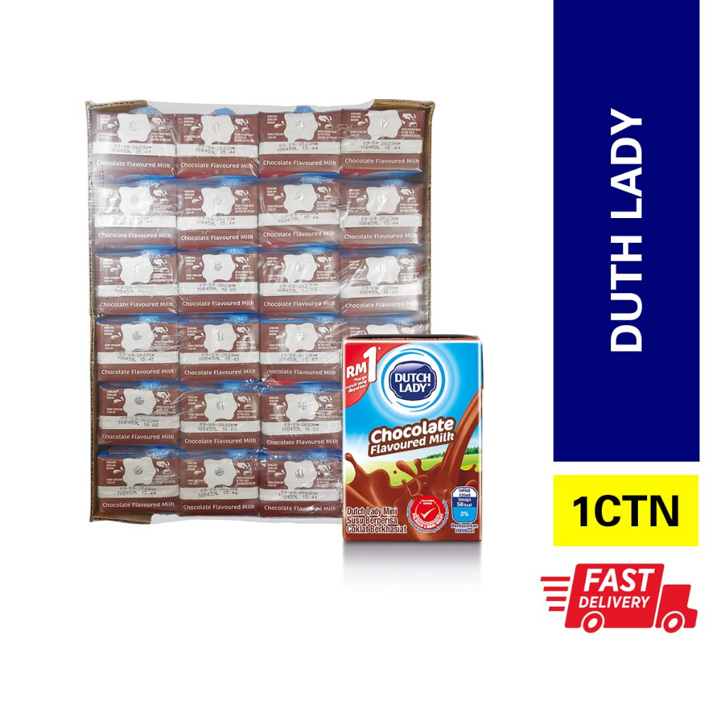 [24'S] Halal 125ml Dutch Lady UHT Mini Chocolate Flavoured Milk Susu ...