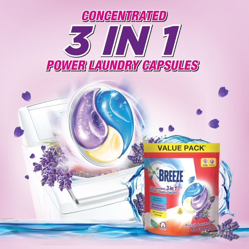 40'S BREEZE 5IN1 LAUNDRY CAPSULES 40's | Shopee Singapore