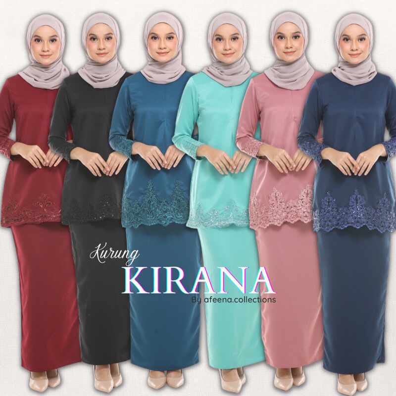 BAJU RAYA 2023 KURUNG MODEN LACE MINT GREEN SEDONDON FAMILY NIKAH ...