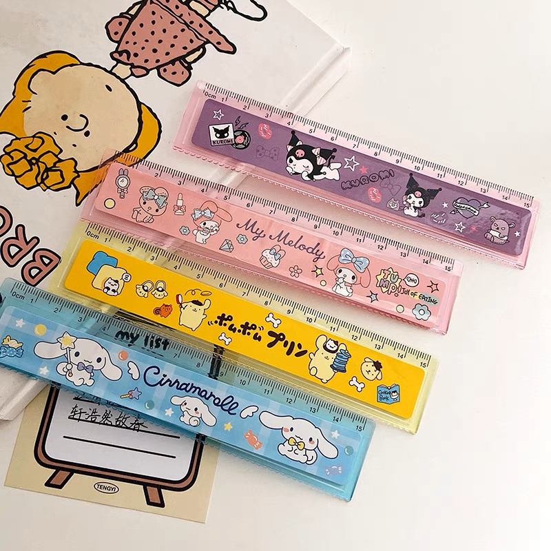 15cm Cartoon Ruler 2 in 1 Straight and Wave Ruler Straight and Wave ...