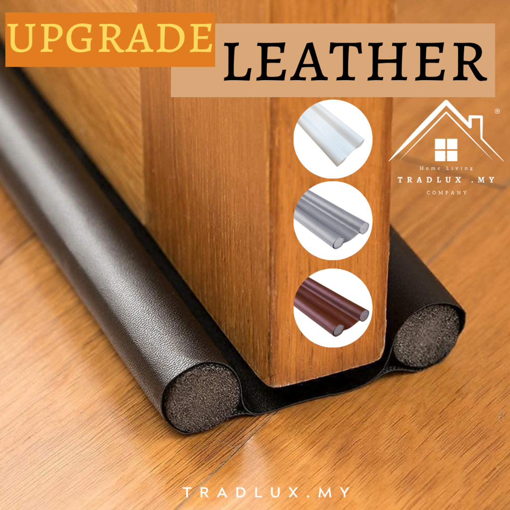 LEATHER Dust Sound Wind Proof Insect Blocker Door Twin Draft Stopper ...