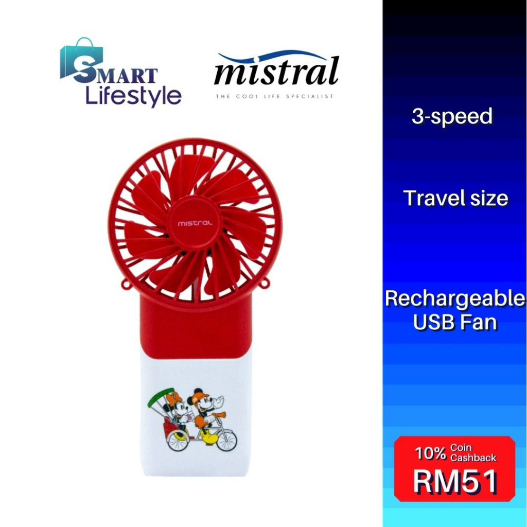 Mistral USB Rechargable Mini Fan MRF500-MM | Shopee Singapore