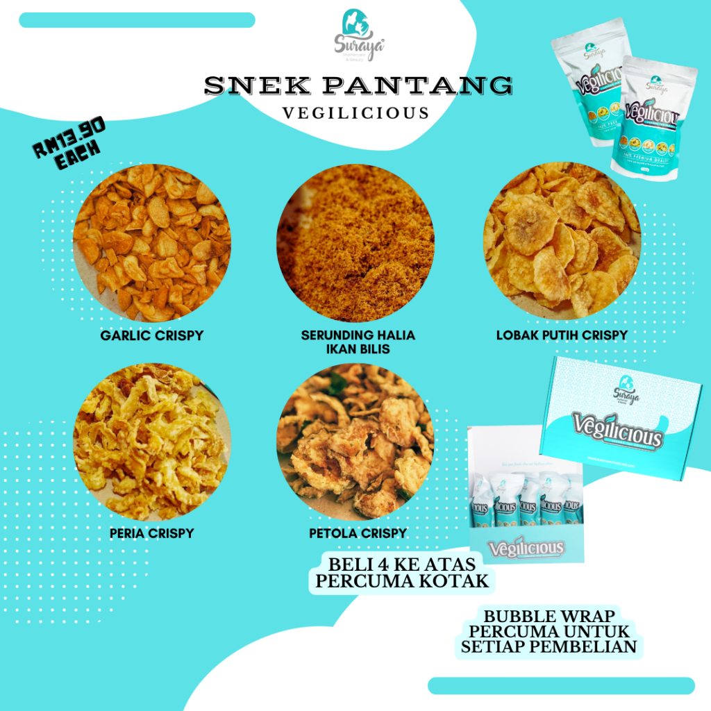 PUTIH Garlic Crunchy Crispy/Garlic Rangup Crispy/Serunding halia ...