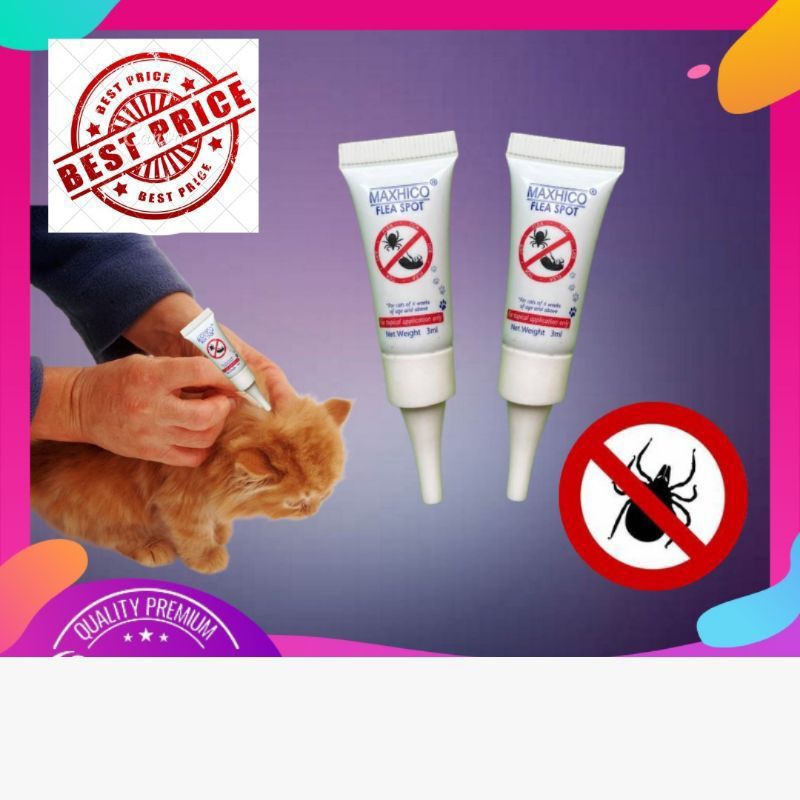 Ubat Kutu Kucing Maxhico Spot On For Ticks&Mites 3ml | Shopee Singapore