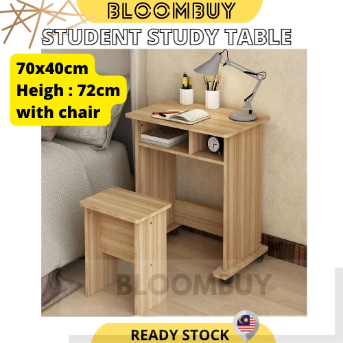 Meja Student study Desk Computer Table With Wheels | Shopee Singapore