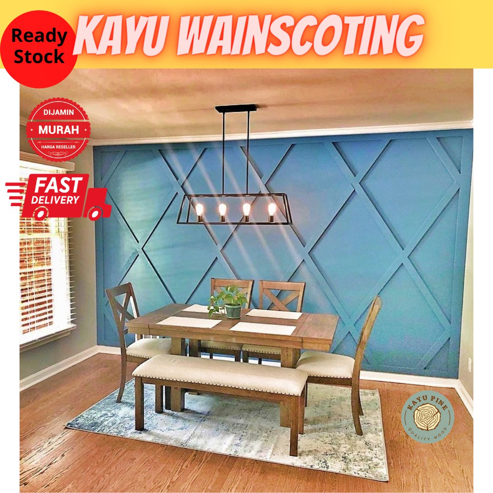 Wainscoting Kayu 9mm | Wood Panel | Shiplap Board | Kayu Mdf | MDF ...