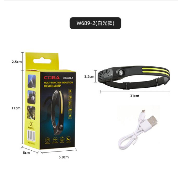 USB Charging Waterproof LED Headlamp Source Running Head-Mounted Light ...