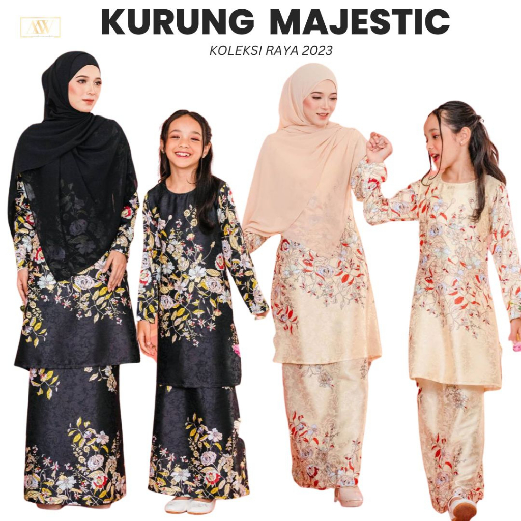 Jelita Wardrobe Baju Kurung raya 2023 MAJESTIC, Sedon raya Kurung, Baju ...
