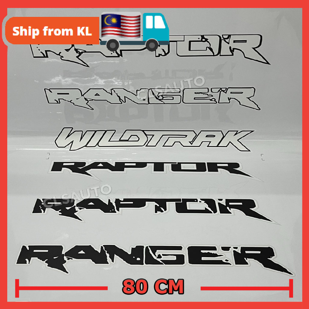 Ford Ranger Sticker Raptor Wildtrak Body Decal Pelekat 4x4 Truck Pickup ...