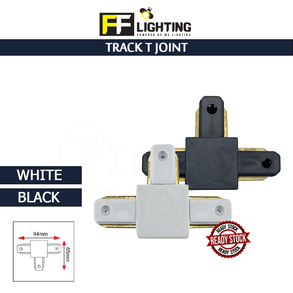 FFL TRACK RAIL T JOINT WHITE/BLACK FF LIGHTING TRACK RAIL FITTING TRACK ...