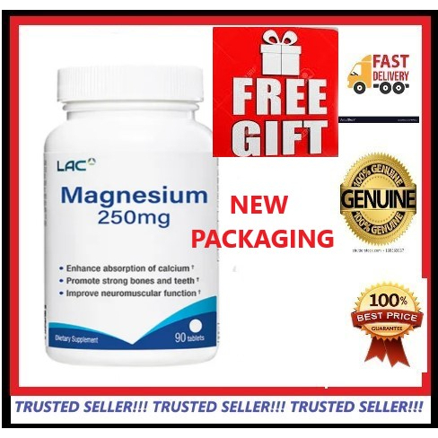 LAC/GNC MAGNESIUM 250MG VEGETARIAN TABLET 90S (GNC IS OLD NAME ...