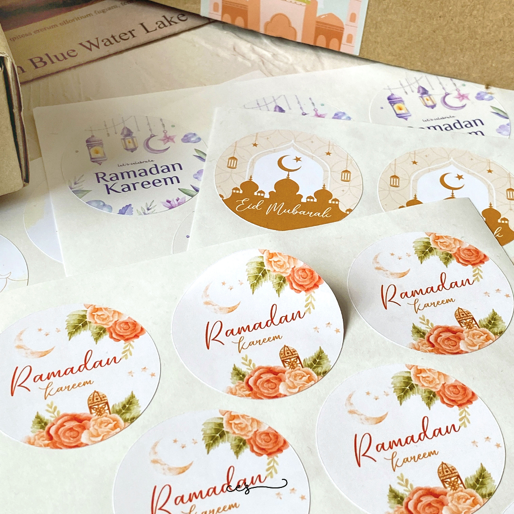 Pelekat Stiker Hari Raya | Eid Mubarak Ramadan Kareem Raya Label ...