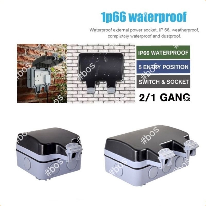 HD IP66 (Box Cover Only) 1Way 2Way Heavy Duty Weatherproof Outdoor ...
