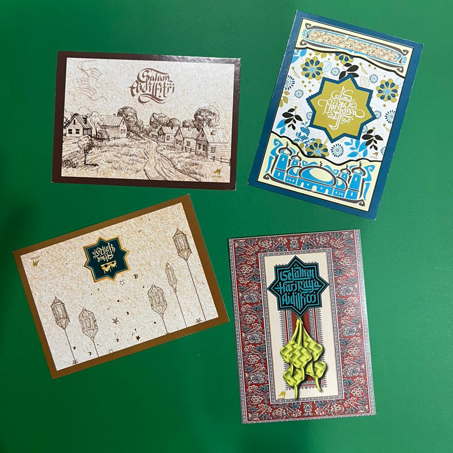 Poskad Hari Raya, Aidilfitri Hari Raya Card, A6 Ramadan Card (Front ...