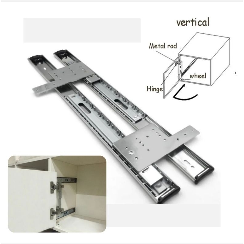 Conceal invisible folding pocket slide pivot door rail hardware insert ...