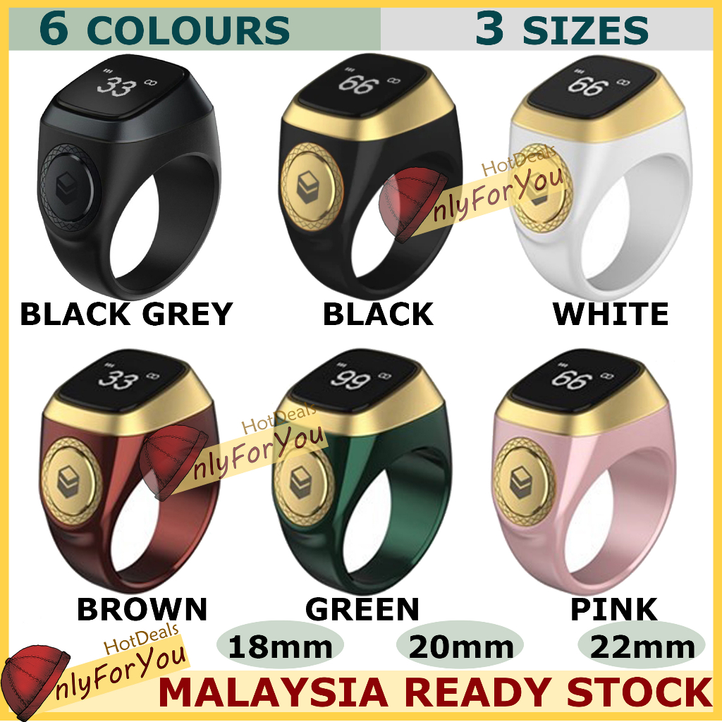 Smart Digital Tasbih Tally Counter Ring iQibla for Muslims Zikr Digital ...