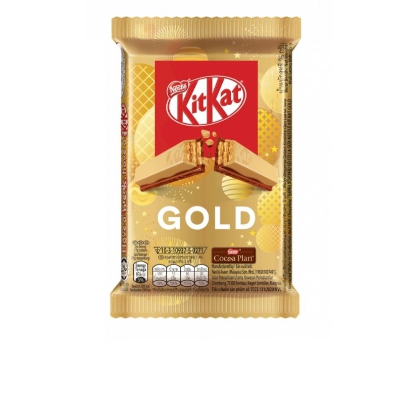 KITKAT KIT KAT Gold 4F 4-Fingers Milk Chocolate 35g | Shopee Singapore