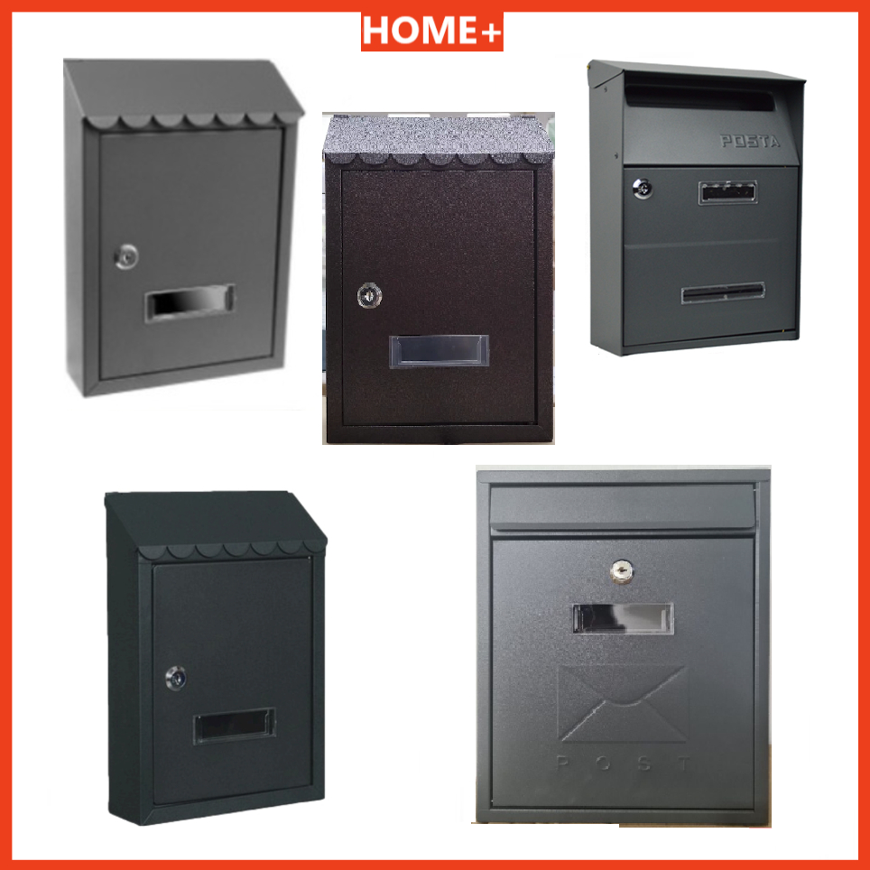 HOME+ Waterproof Mailbox Outdoor Mail Box Steel Box Metal Mail Box Home ...