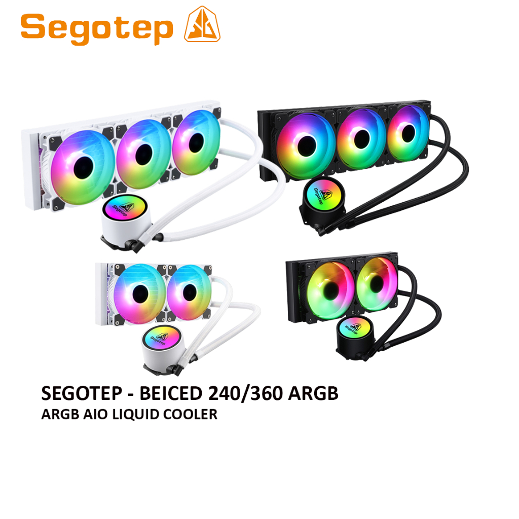 SEGOTEP BEICED 240 / 360 ARGB AIO LIQUID COOLER (BLACK / WHITE ...