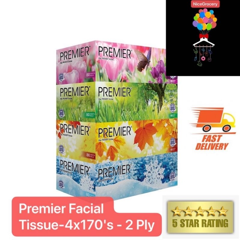 Premier Facial Tissue-4x170's - 2 Ply | Shopee Singapore