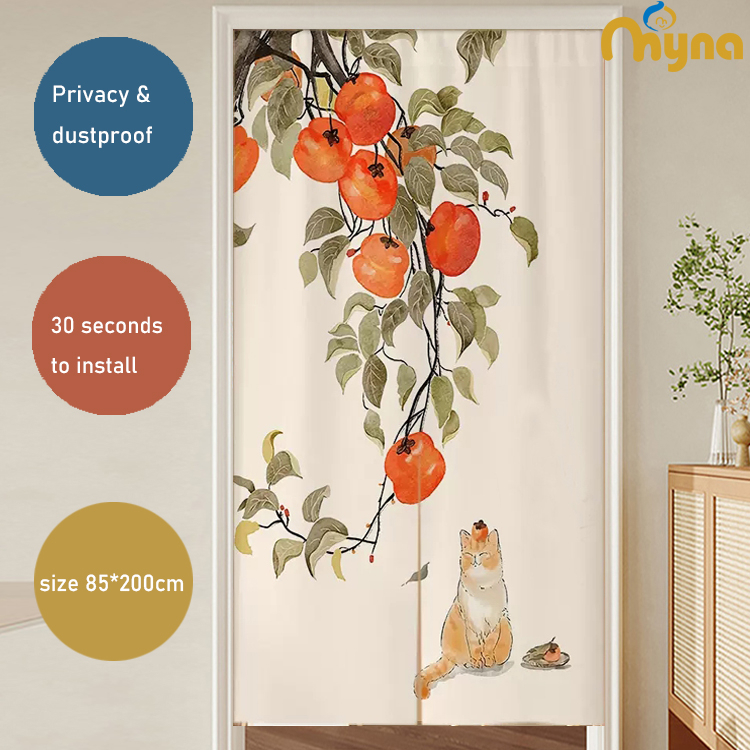 [MYNA] Door Curtain Customize Japanese Style Unique Design Cotton ...