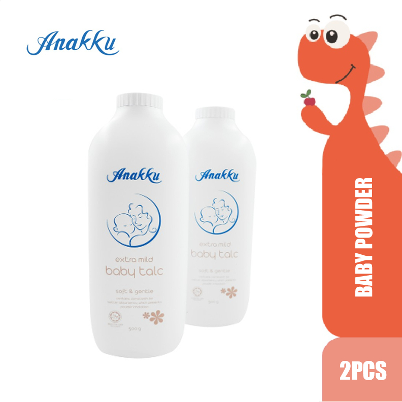 Anakku Baby Talcum Baby Powder 500g Twin Pack (2x500g) | Shopee Singapore