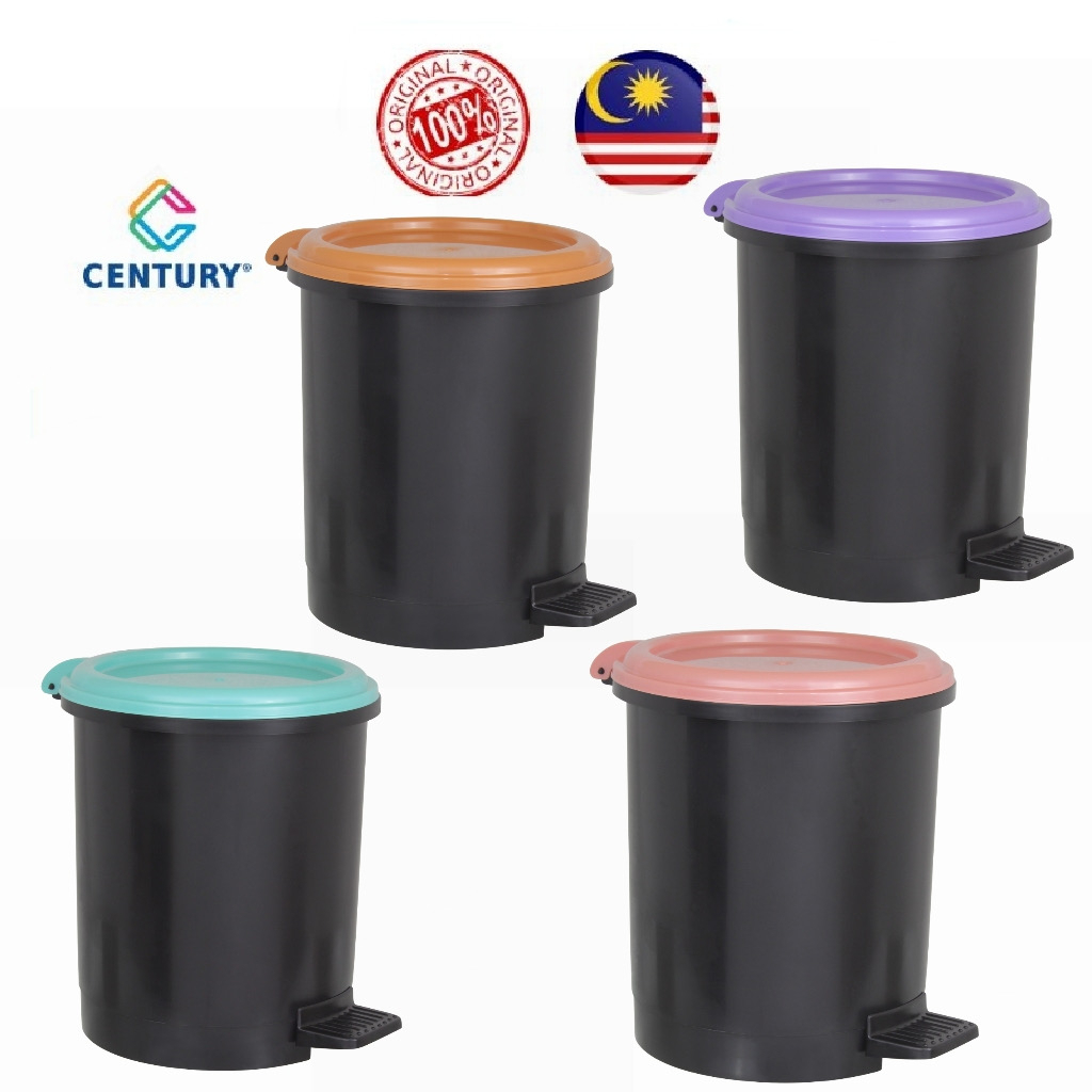 Century Pedal Dustbin 10L Tong Sampah Pijak Trash Bin Step Bin 1018 ...