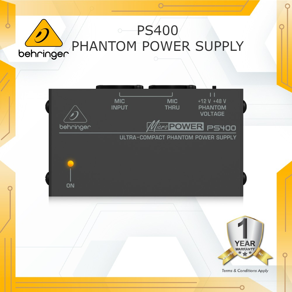 BEHRINGER MICROPOWER PS400 Ultra-Compact Phantom Power Supply | Shopee ...