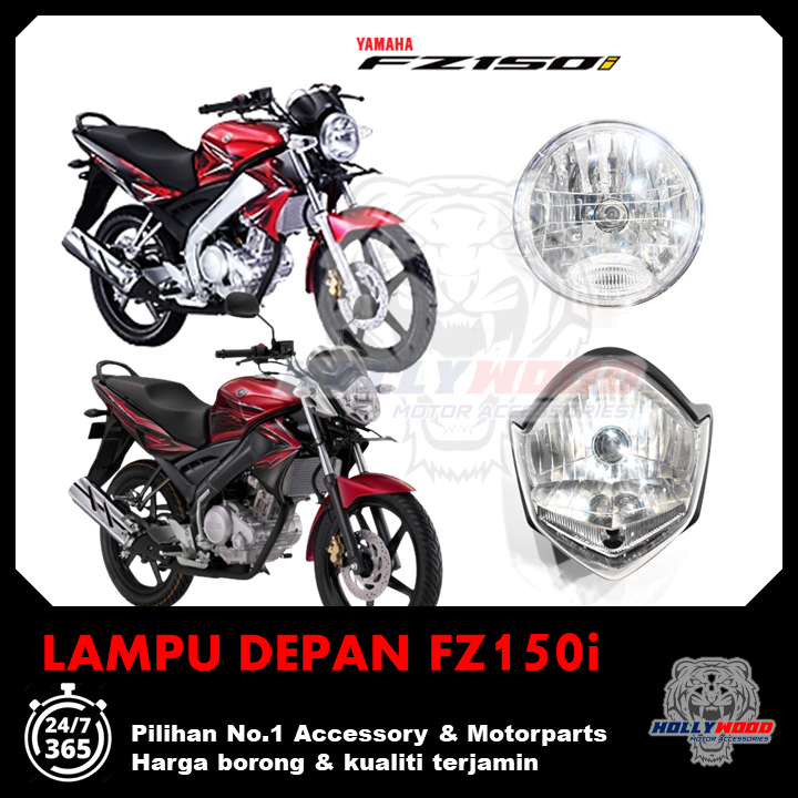 Yamaha FZ150 FZ150i DIAMOND Round Headlight Ready To Bull FZ HEADLAMP ...