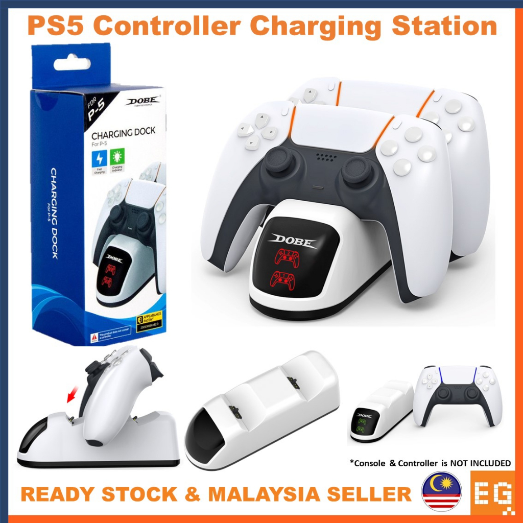 PS5 Controller Charger Dualsense Charging Station Dock DOBE TP5-0515B | Shopee Singapore