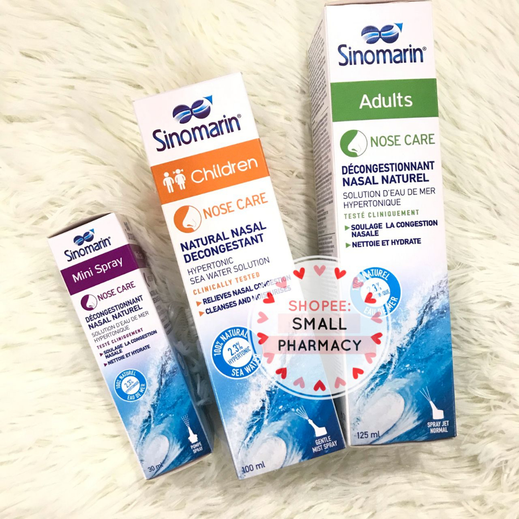 Sinomarin Natural Nasal Decongestant Spray Hypertonic Sea Water ...