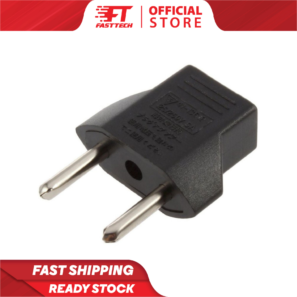 Universal 2 Pin Plug Socket Travel Adaptor US EU To UK Converter ...
