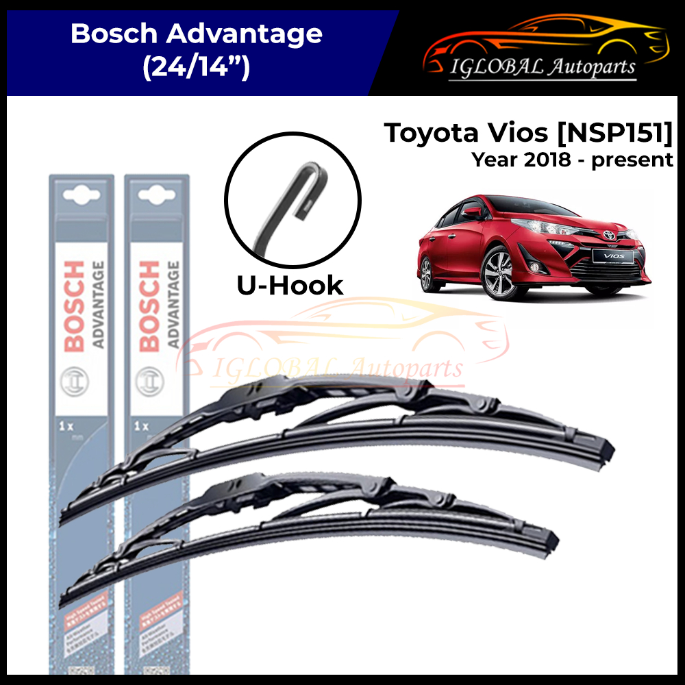Toyota Vios [NSP151] Year 2018-present Bosch Advantage Windshield Wiper ...