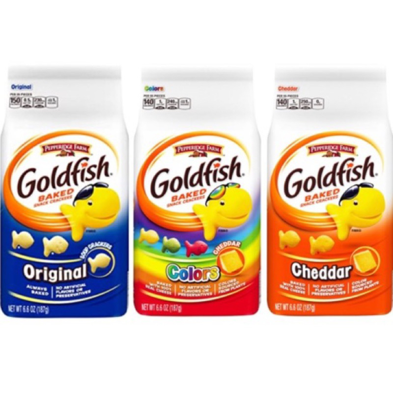 Pepperidge Farm Goldfish Cracker Fish-Shaped Biscuits Baked Not Fried ...