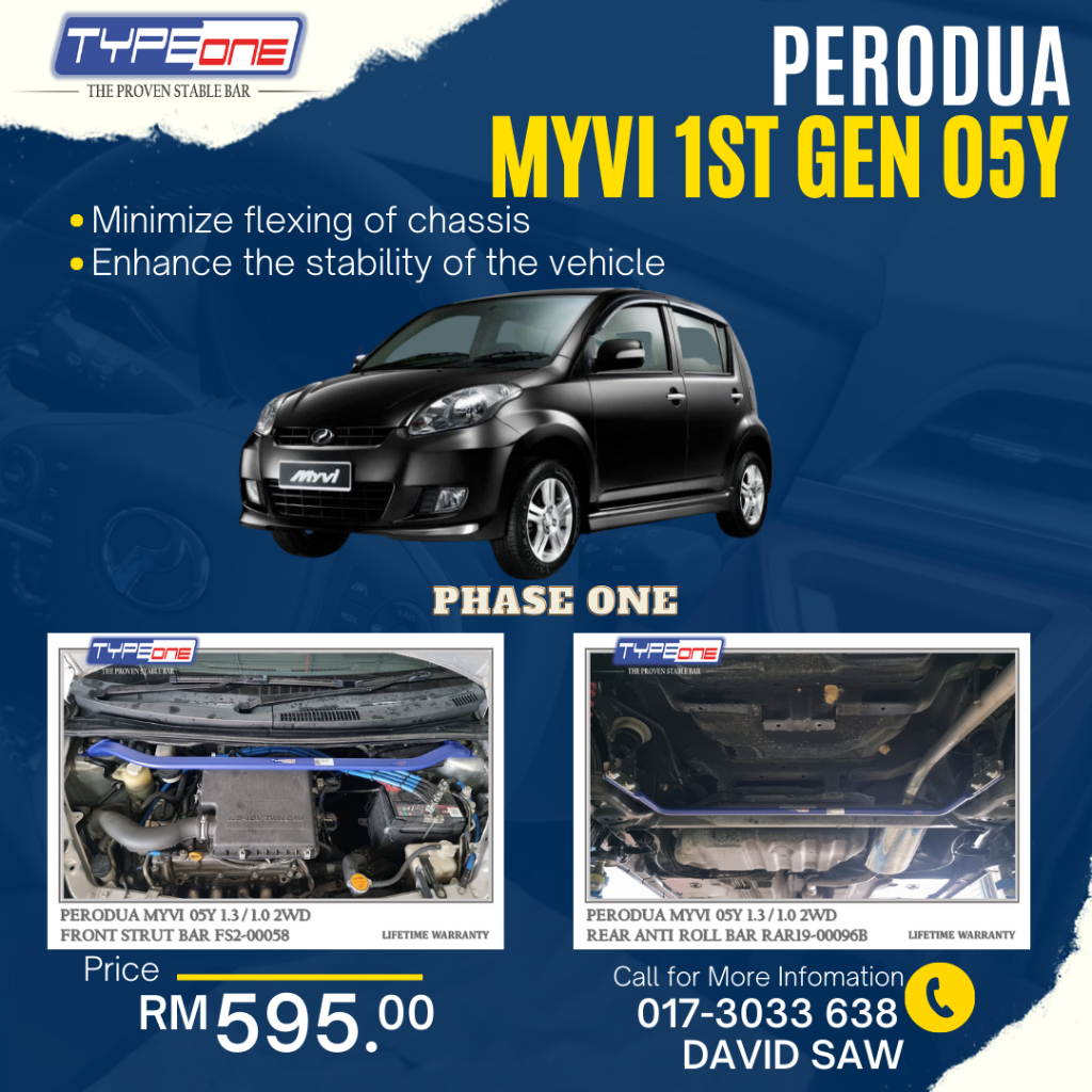 Type One Bar - For Perodua Myvi 1st Gen 2005 (Blue Color) | Shopee ...