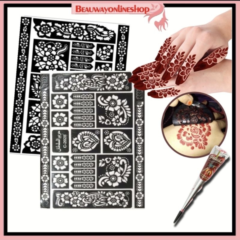 Henna sticker 2028 Henna sticker Hands and Feet 2022 (One Piece ...