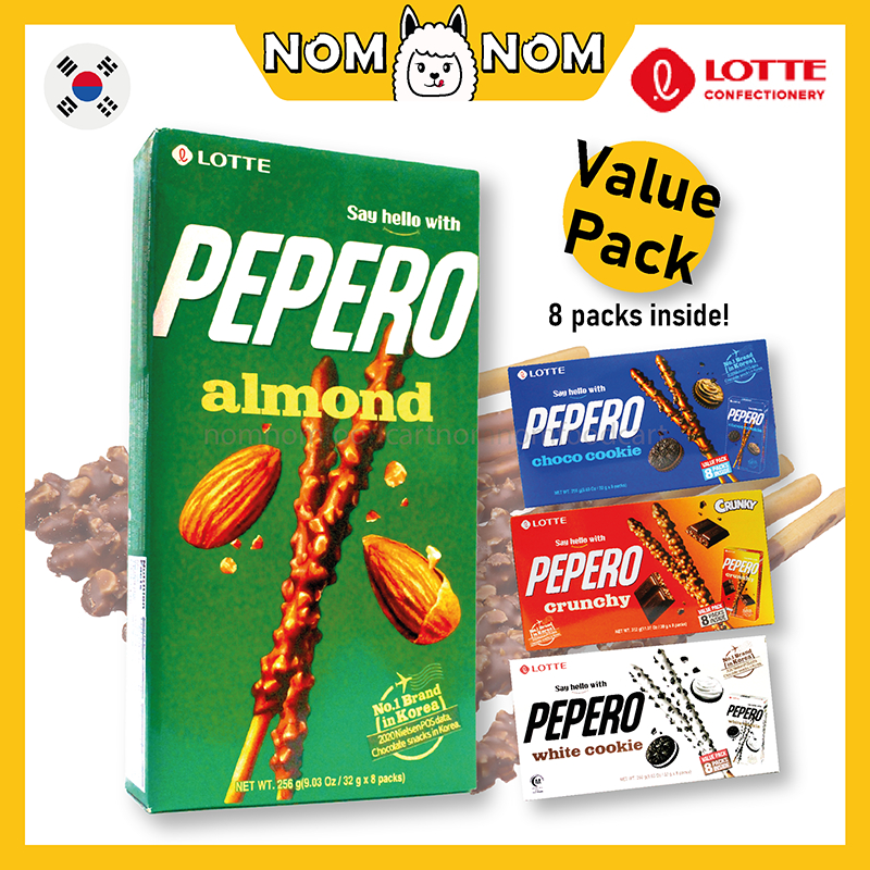 Korea LOTTE Pepero Box Biscuit Stick 256g (8 Packs/Box) | Shopee Singapore
