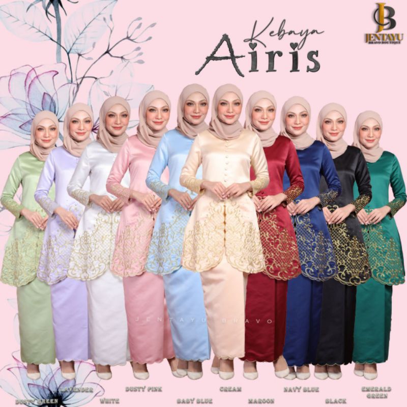 RAYA COLLECTION AIRIS KEBAYA | Modern LACE Embroidered KEBAYA KURUNG ...