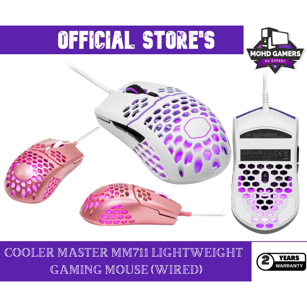 COOLER MASTER MM711 LIGHTWEIGHT GAMING MOUSE (WIRED) | Shopee Singapore