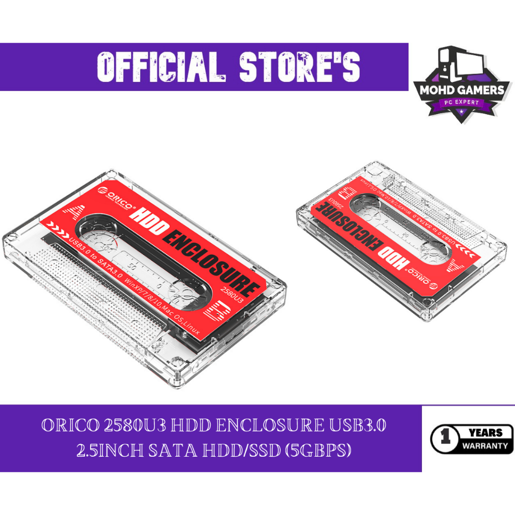 ORICO 2580U3 HDD ENCLOSURE USB3.0 2.5INCH SATA HDD/SSD (5GBPS) | Shopee ...