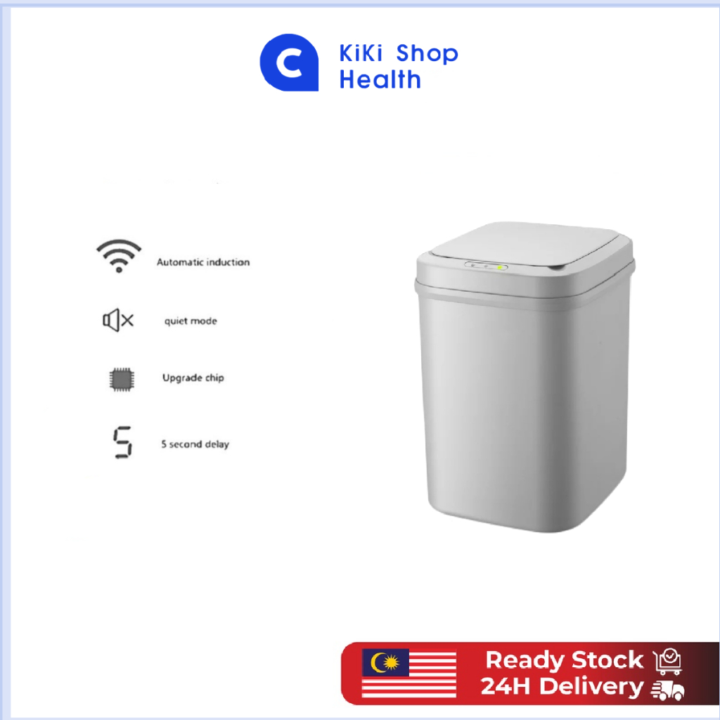 KIKI Automatic Touchless Motion Sensor Electronic Dustbin 14L Sensing ...