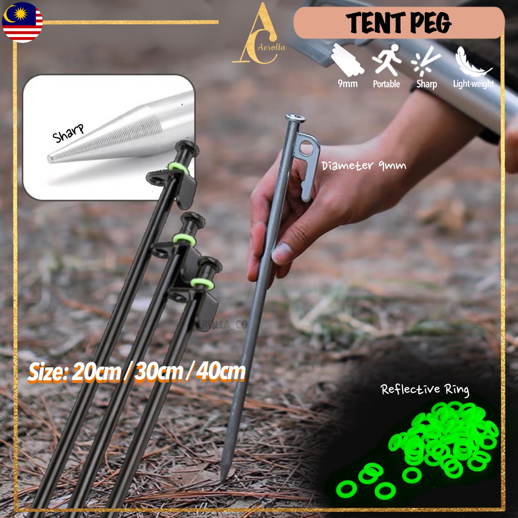 [NEW] Premium 20/30/40cm Camping Tent Nail Peg Ground Nail Tent Peg ...