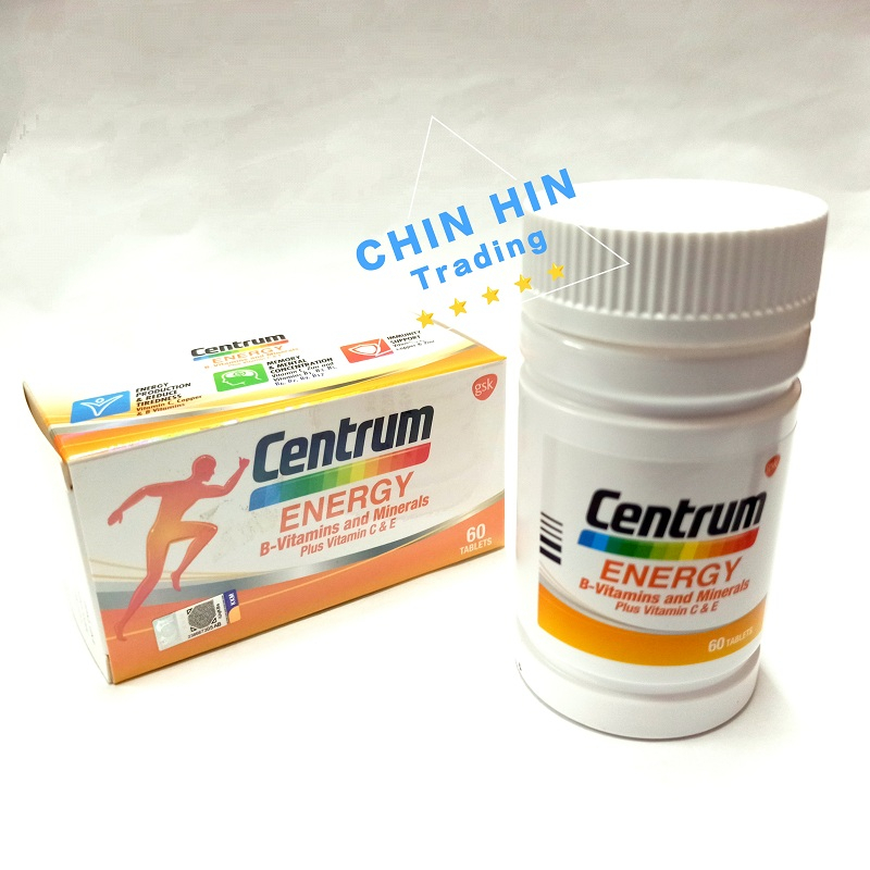 [CENTRUM] Energy B-Vitamins and Minerals Plus Vitamin C & E ( 60 ...