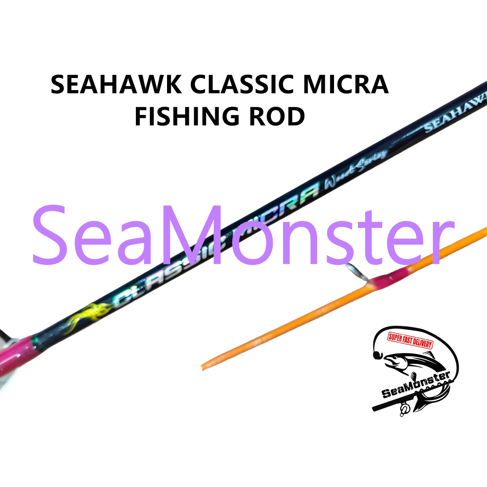 Seamonster SEAHAWK CLASSIC MICRA WOOD SERIES FISHING SPINNING ROD ...