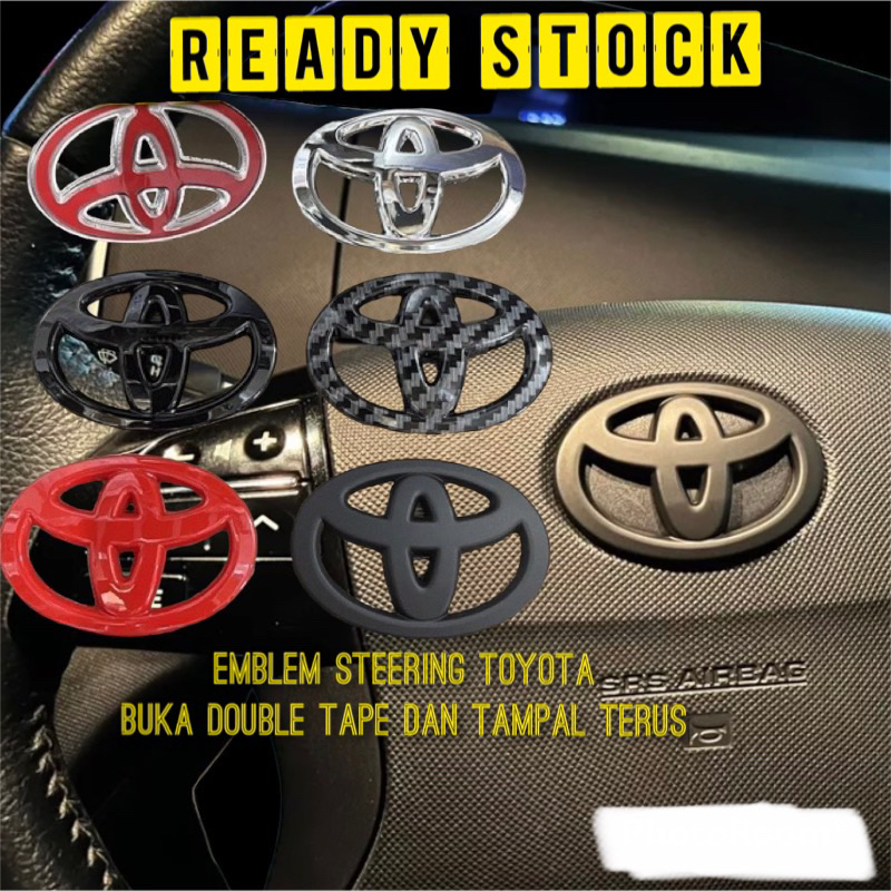 Toyota steering emblem And Front And Rear Logos Look Forward, No Need ...