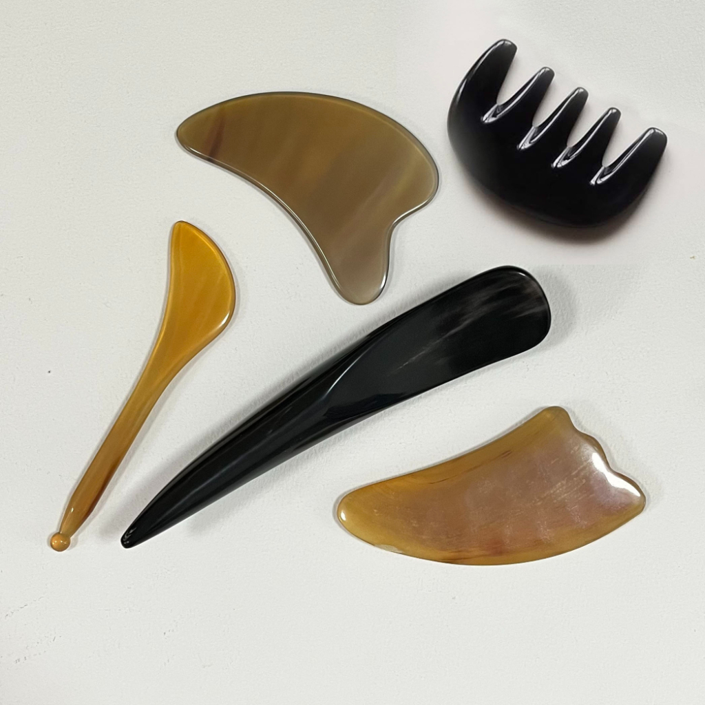 cow horn "Gua Sha" scraping stick/sheep horn scraping plate/bojin stick ...