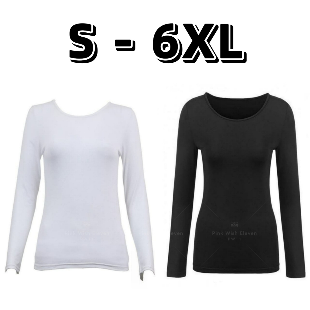 [S-6XL] Inner Baju Lengan Panjang/ Iner Baju Lengan Panjang Plus Size ...